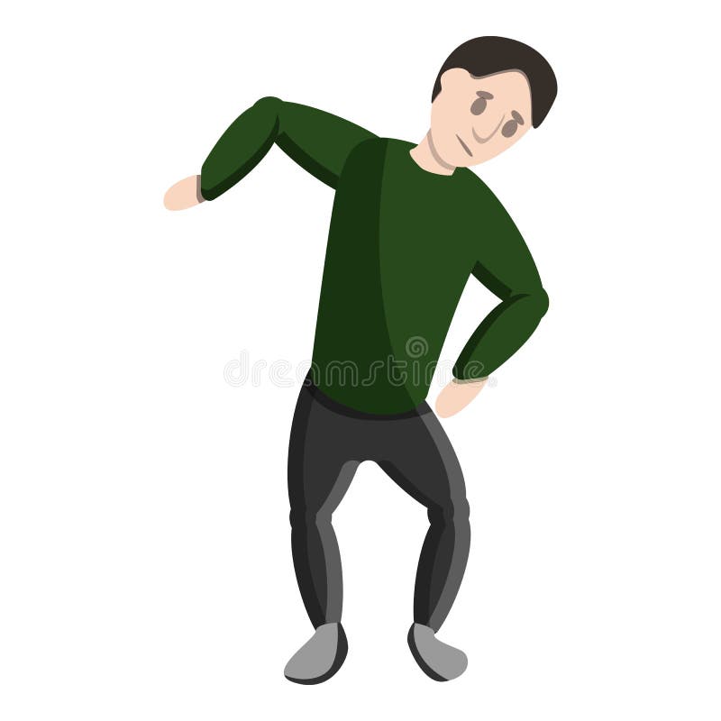 Wave Move Break Dance Icon, Cartoon Style Stock Vector - Illustration ...