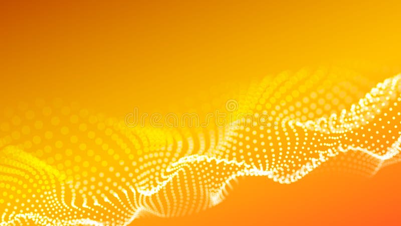 Wave of Moving Dots on an Abstract Background. 3D Vector Illustration ...