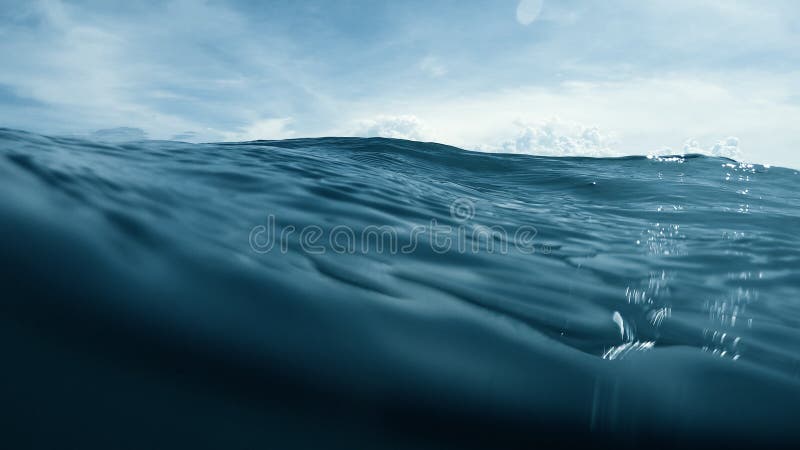 Wave on Moving Water Surface Stock Image - Image of background, depth ...