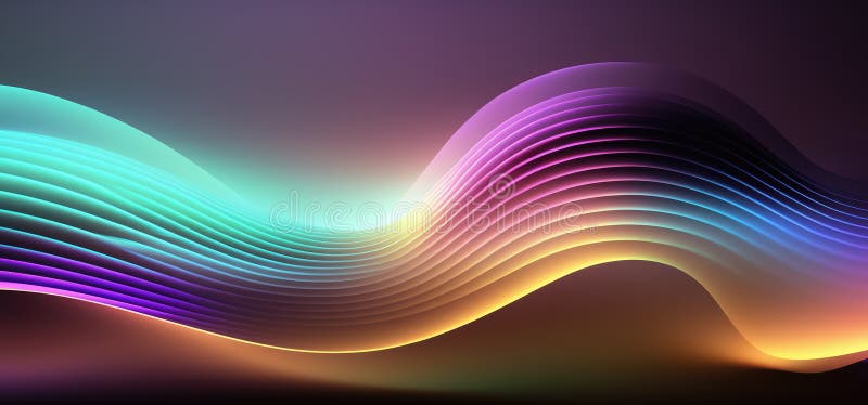 Wave Multicolor 3D Wave Background with Metallic Effect Stock ...