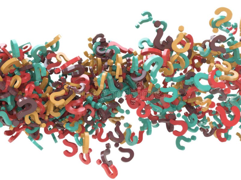 Wave of Multicolored Question Marks - Abstract Particles Background ...