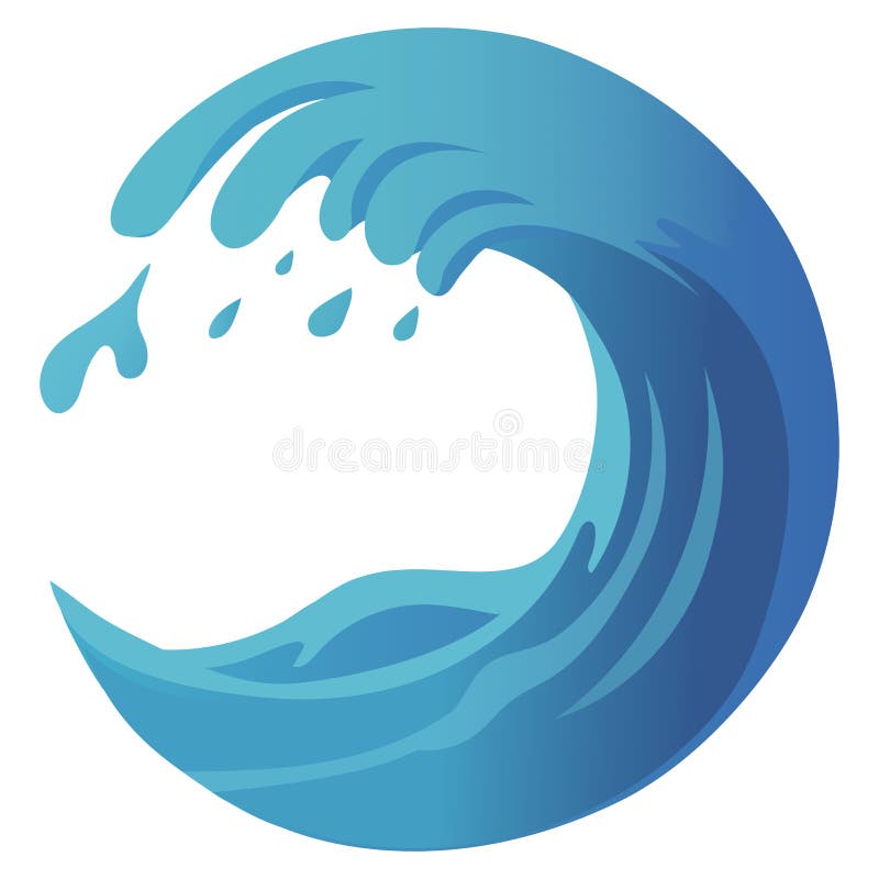 Wave Ocean Logo Flat Design Template Illustration Icon Stock Vector ...