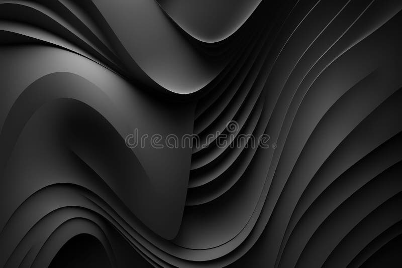 Black Wave Organic Background Wallpaper Stock Illustration ...