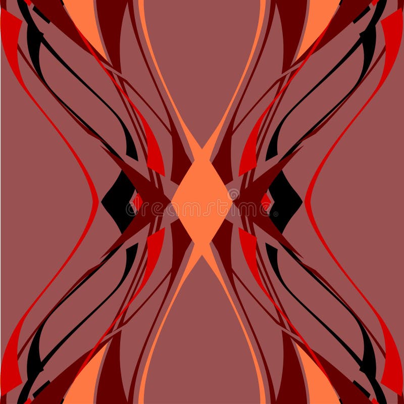 Wave Ornate Simple Frame. Vector Black and White Illustration. Stock ...