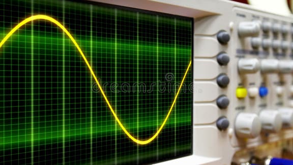 Wave on oscilloscope stock photo. Image of experiment - 75968986