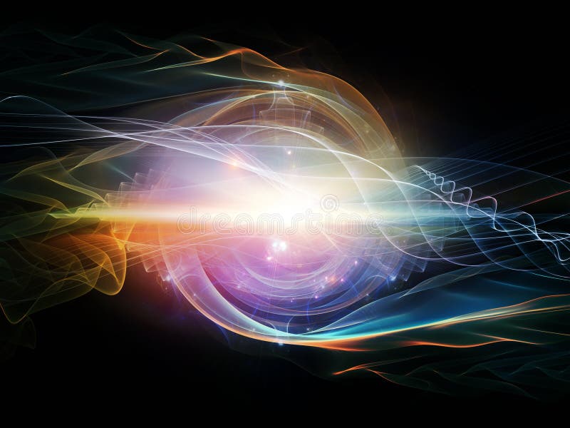 Quantum Wave stock illustration. Illustration of glow - 40383351