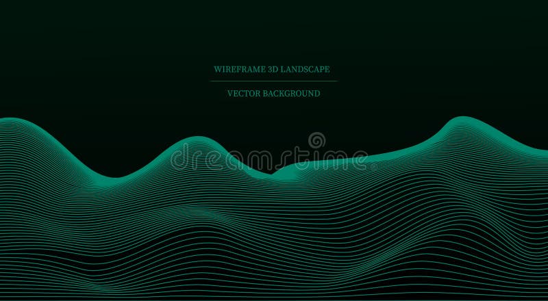 Wave of Particles. Abstract Background with Dynamic Wave. Retro ...