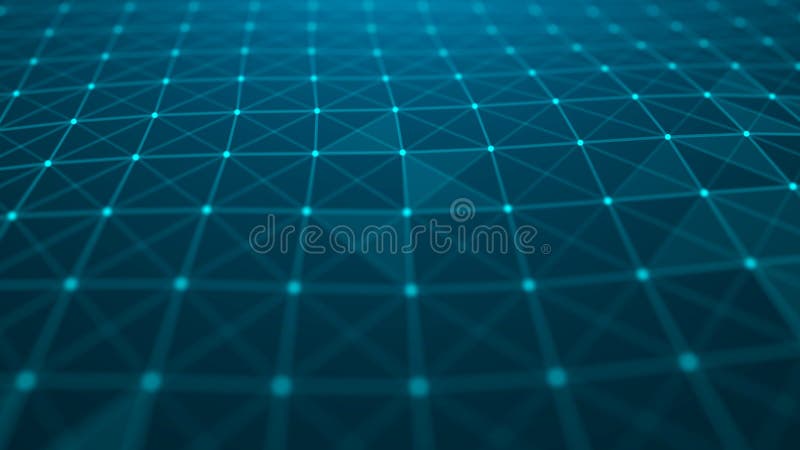 Wave Of Particles Abstract Blue Technology Background Science Background Big Data Plexus