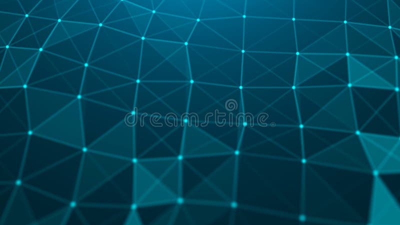 Wave Of Particles Abstract Blue Technology Background Science Background Big Data Plexus