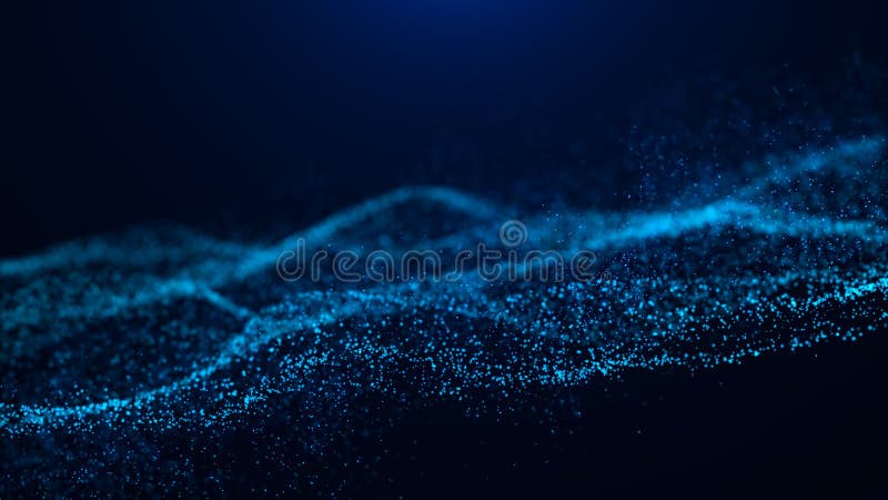 Wave Of Particles Abstract Particle Data Visualization Abstract Digital Background 4k
