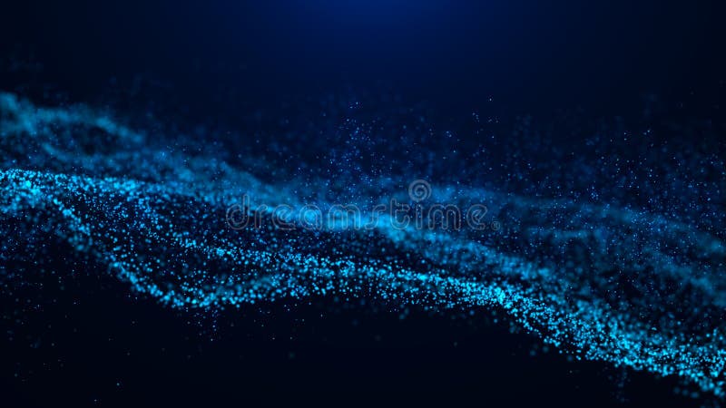 Wave Of Particles Abstract Particle Data Visualization Abstract Digital Background 4k
