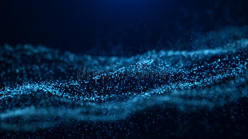 Wave of Particles. Abstract Particle. Data Visualization. Abstract Digital Background. 4k ...