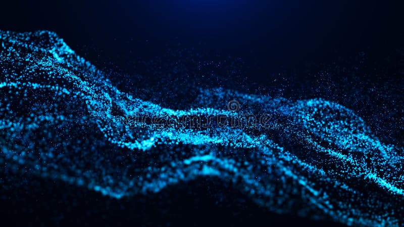 Wave Of Particles Abstract Particle Data Visualization Abstract Digital Background 4k