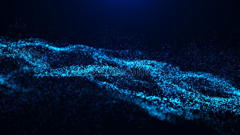 Wave Of Particles Abstract Particle Data Visualization Abstract Digital Background 4k