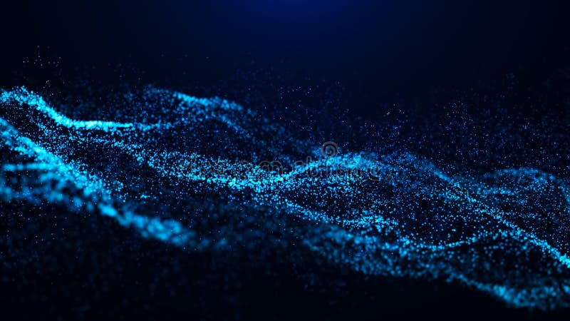 Wave Of Particles Abstract Particle Data Visualization Abstract Digital Background 4k