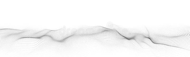 Wave of Particles. Digital Wave Background Concept. Abstract Technology ...