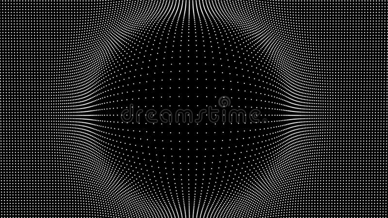 Wave Of Particles Technology Vector Background Big Data Particle Vector Illustration Stock