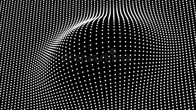 Wave Of Particles Technology Vector Background Big Data Particle Vector Illustration Stock