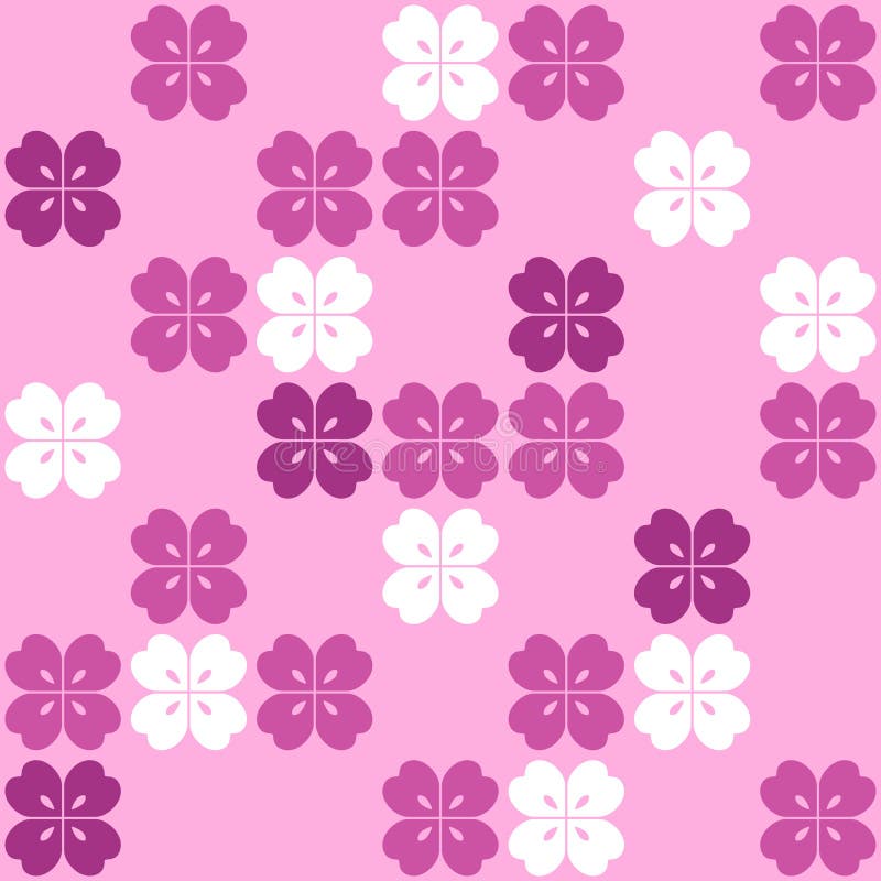 Japanese Pink Flower Seamless Pattern Stock Vector - Illustration of ...