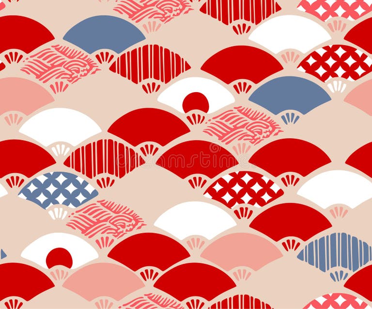 Red Japanese Wave Pattern Stock Illustrations – 5,864 Red Japanese Wave ...