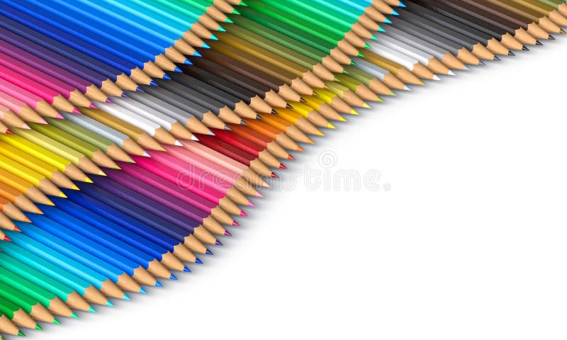 Colorful Pencils Background with Label Stock Vector - Illustration of ...