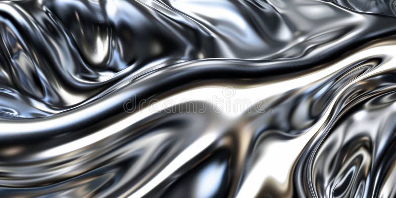 Wave Pattern on Fabric with Silver Sheen Showcasing Elegant Material ...