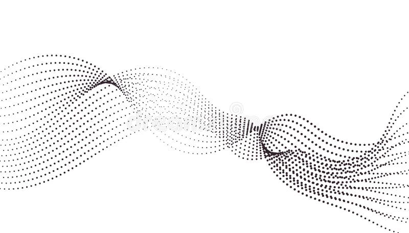 Wave Pattern of Many Dots. Pop Art Style. Simple Wavy Background or ...