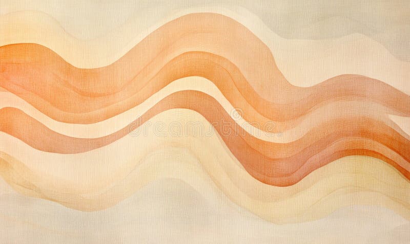 A Wave Pattern is Painted on a Tan Background Stock Photo - Image of ...