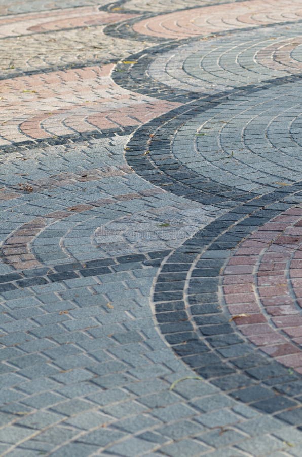 Wave Pattern of Pavers on the Walkway Stock Image - Image of soft ...