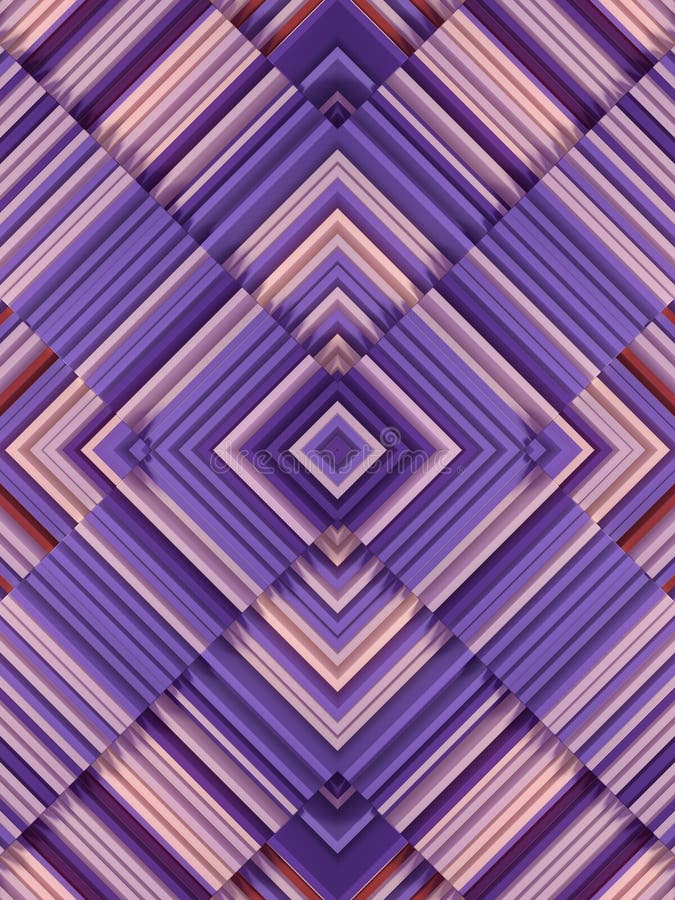 Wave Pattern of Rectangular Stacks. 3d Rendering Cover Design. Digital ...