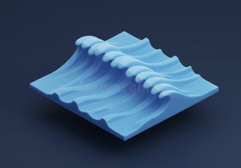 Wave Pattern on Square Tile Abstract Blue Ocean Water Stock ...