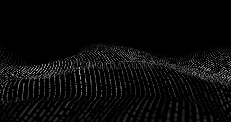 Wave Pattern Vector. 3D Glowing Abstract Digital Particles Background ...