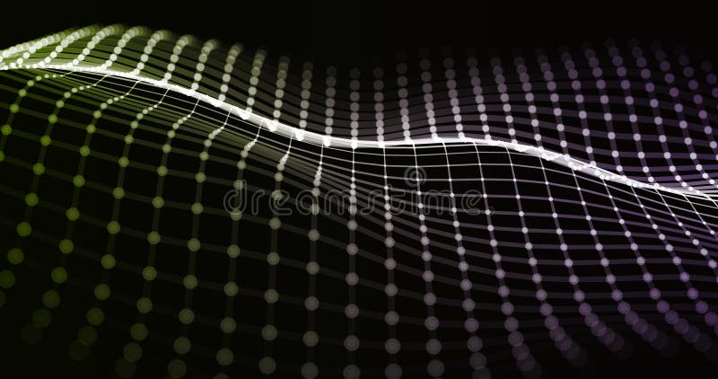Wave Pattern Vector. 3D Glowing Abstract Digital Particles Background ...