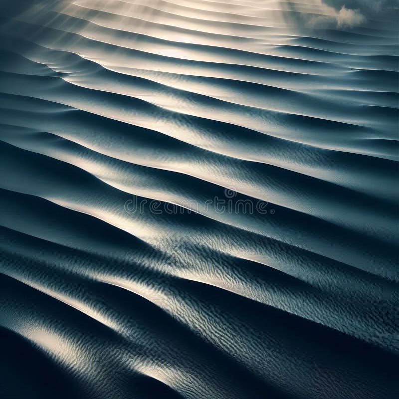 Wave Patterns from a Distant Storm Calm Ocean Surface Shows Long Stock ...