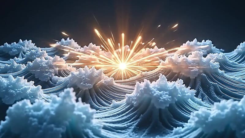 Wave Patterns Fold into Light Trails, Transitioning into a Generative ...