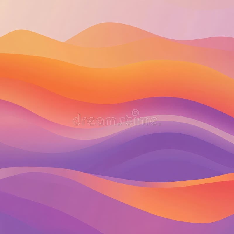 Wave Patterns in Gradient Colors Generative AI Stock Illustration ...