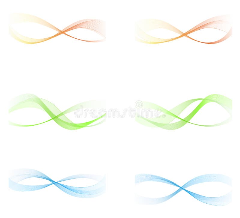 Wave patterns set stock vector. Illustration of brochure - 201176606