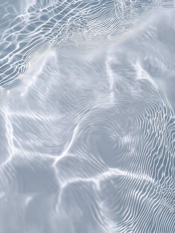 Crystal-clear Water Wave Patterns in a Light Blue Pool Stock ...