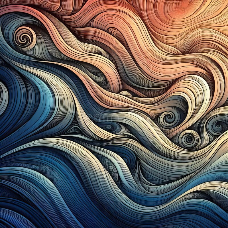 Wave Patterns Undulating Patterns that Evoke a Sense of Movement Stock ...