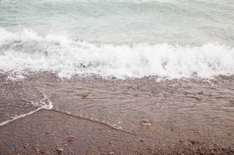Foamy Sea Shore at the Beach, Close Up Stock Photo - Image of nature ...