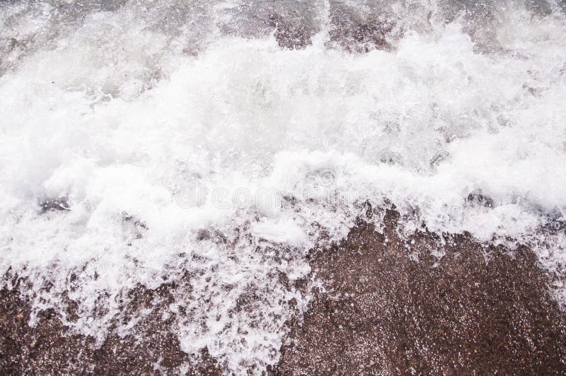 Sea wave and pebble beach stock image. Image of summer - 98831239