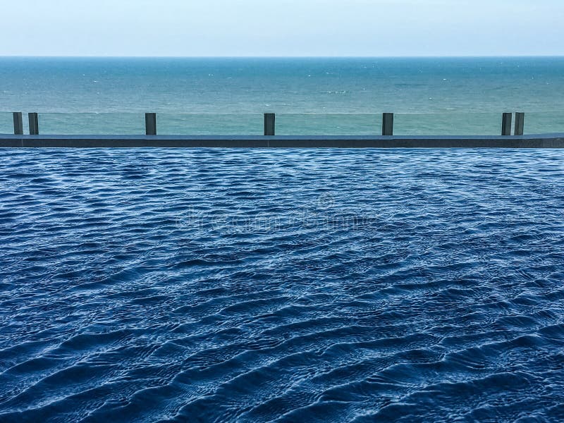Wave in Pool See View Sea and Sky. Stock Photo - Image of hotel ...