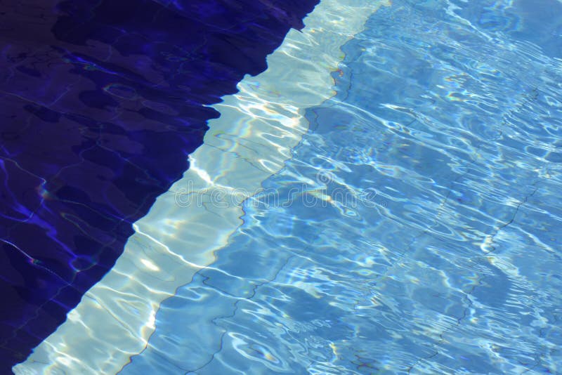 Wave Pool Water with Blue Floor Mat and Reflection Stock Image - Image ...