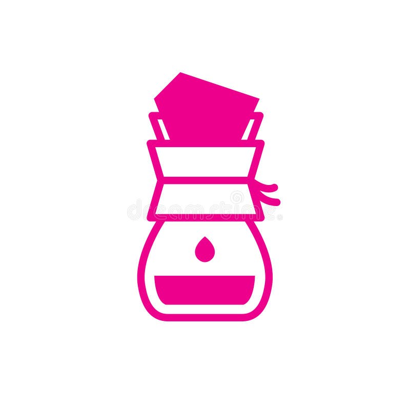 Wave Pour Over Coffee Maker Icon, Vector Illustration Stock Vector ...