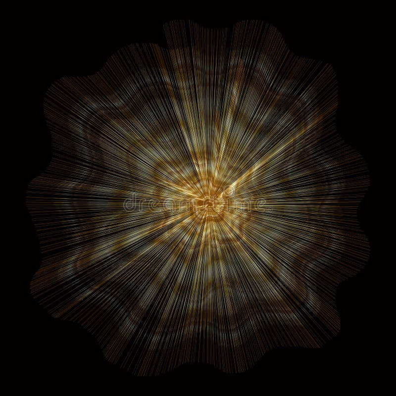 Wave Radial Asymmetrical Rosette - Vector Illustration Stock Vector ...