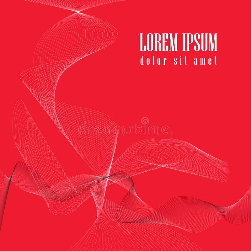 Wave Red Ripple Grid Abstract Vector Illustration Stock Vector ...