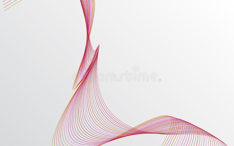 Wave of the Red Colored Lines. High Resolution Stock Illustration ...