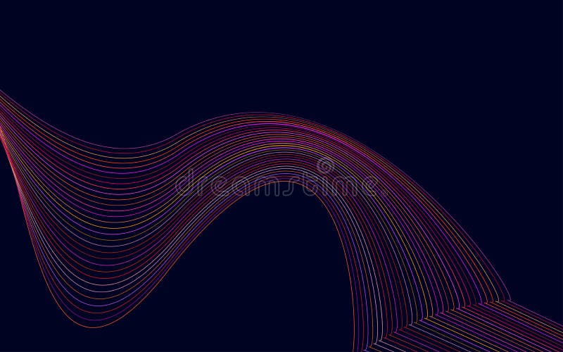 Wave of the Red Colored Lines. High Resolution Stock Vector ...