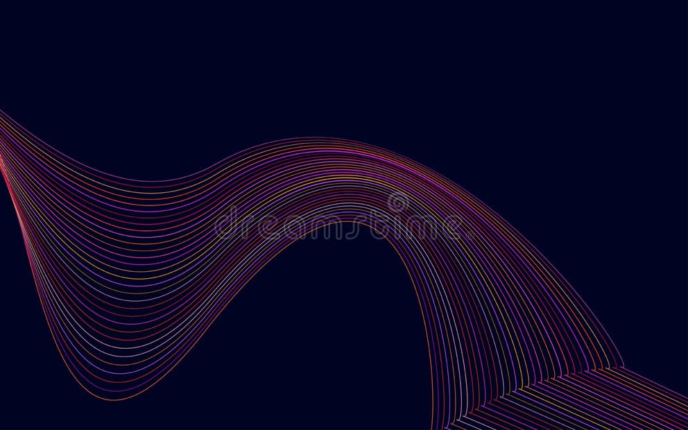 Wave of the Red Colored Lines. High Resolution Stock Vector ...