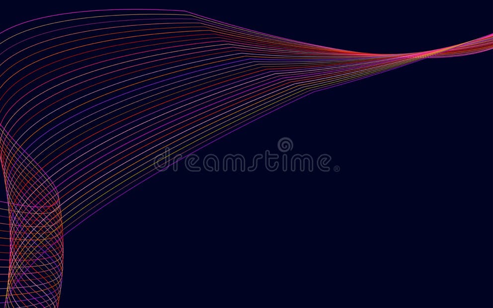 Wave of the Red Colored Lines. High Resolution Stock Vector ...